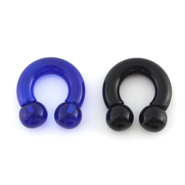 Fantastic large acrylic circular barbell in different gauge sizes