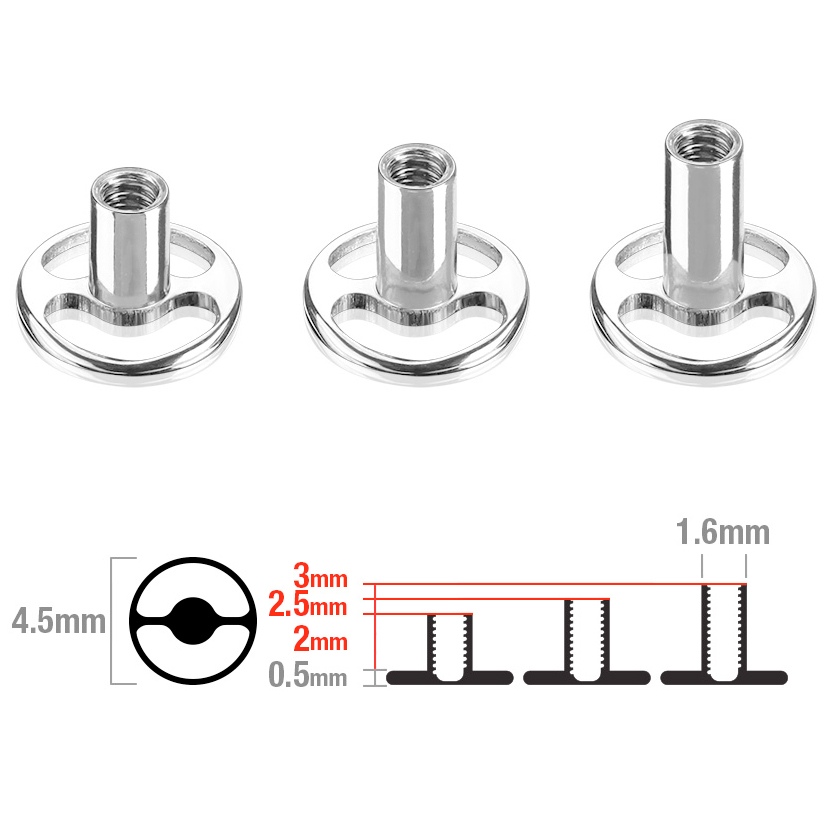 High-quality titanium round dermal anchor base