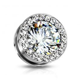 Vibrant plug with a large and small gems - Get bling-bling